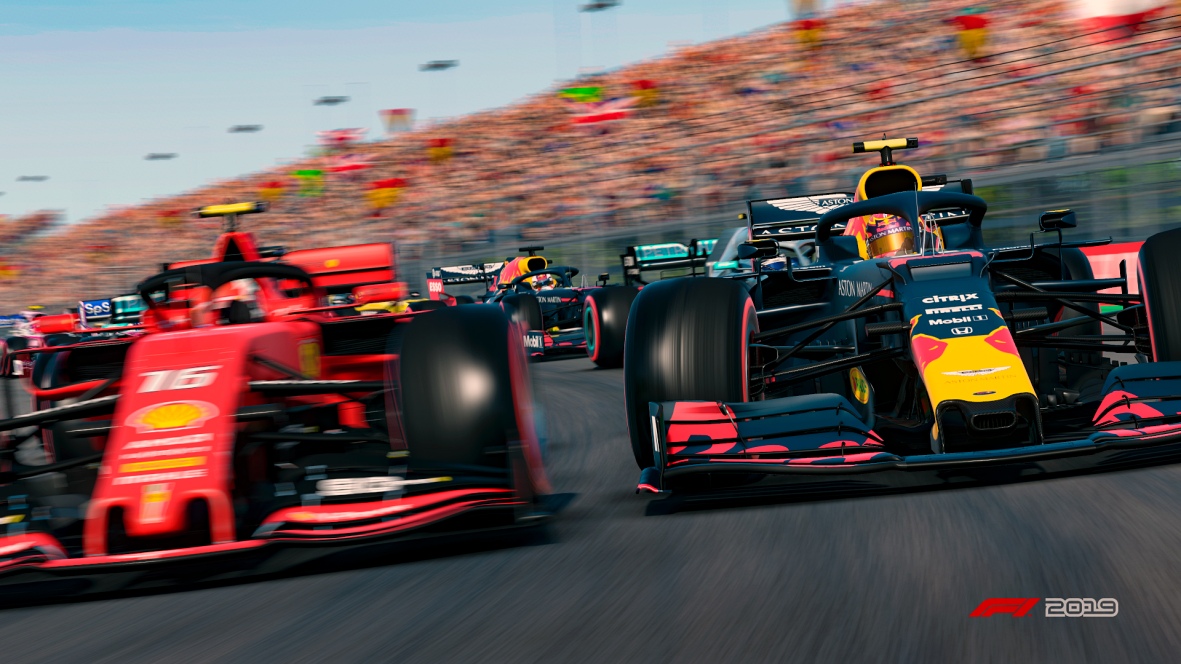 Sergio Aguero revs the engine at F1 Virtual GP in Spain - Splash PR