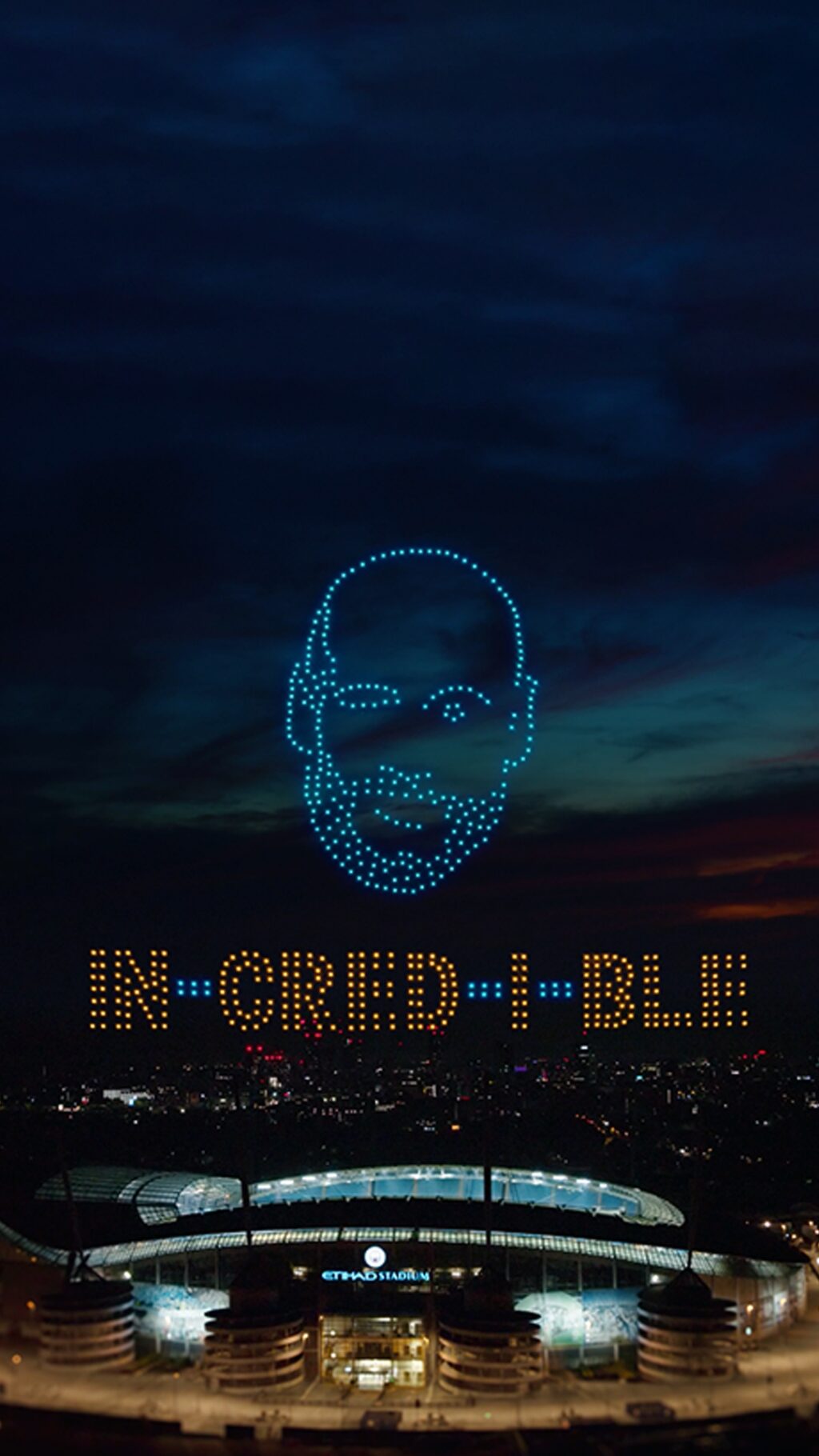 Night of the Blue Moon: drone lightshow celebrating Man City - Splash PR